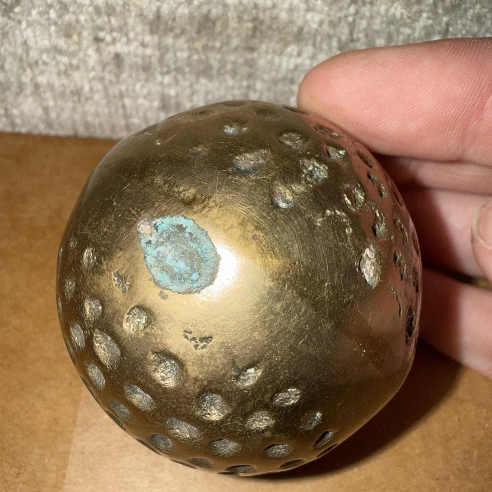 Holiday | Vintage Brass Golf Ball Heavy Round Sphere No Base | Poshmark